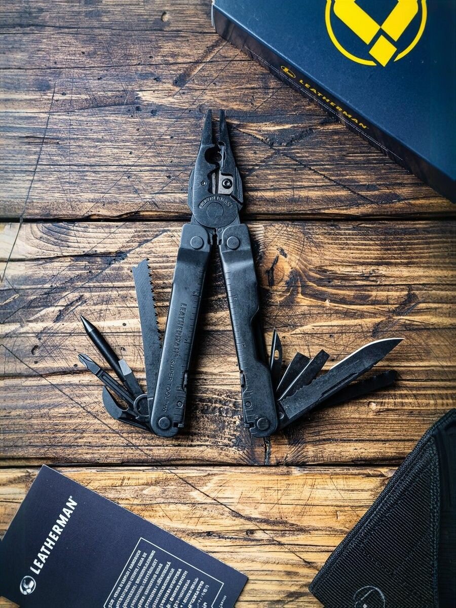 Мультитул Leatherman Super tool 300 EOD black 831367, 19 инструментов, черный