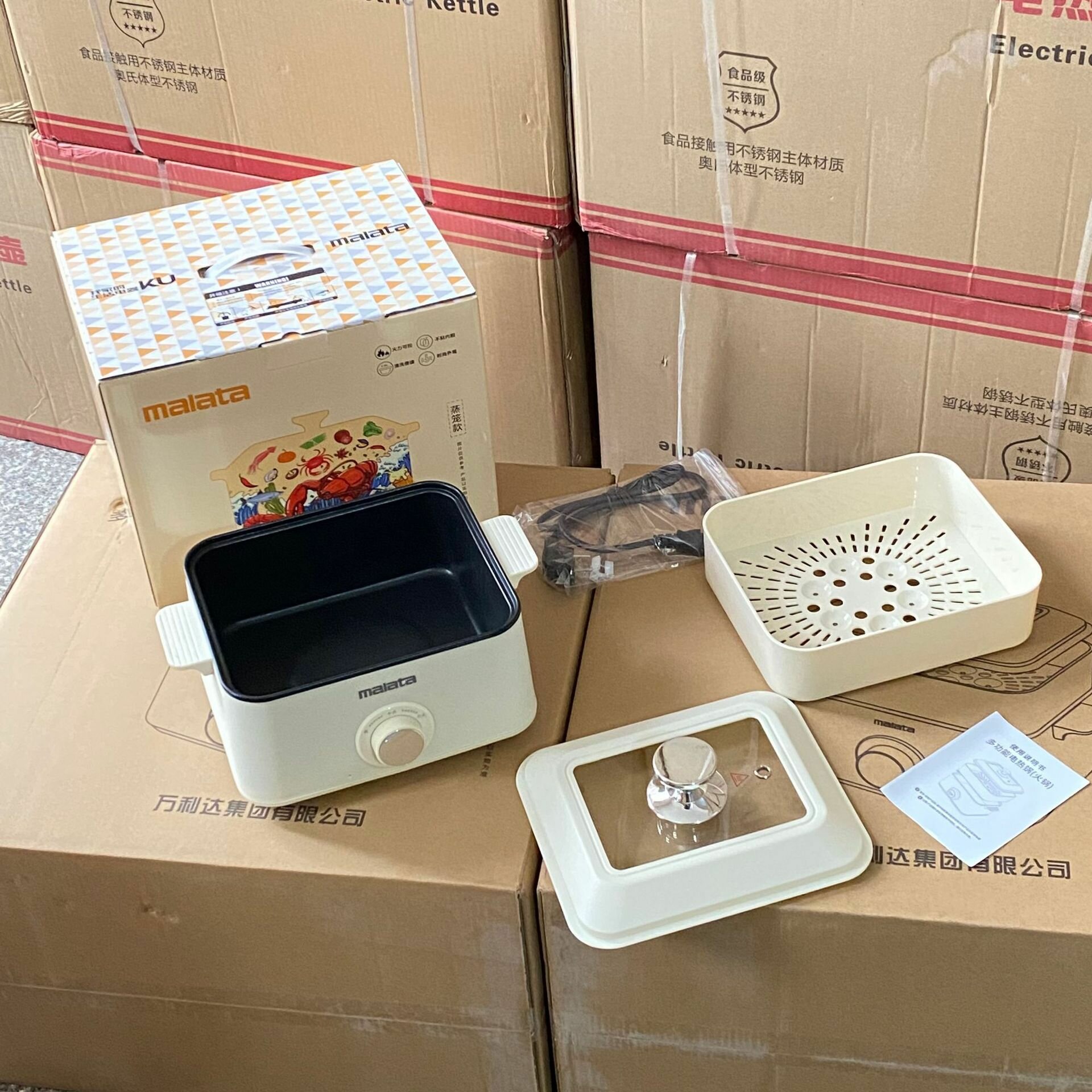 Многофункциональный электрический пароварка и кастрюля Wanlida для домашнего использования с пароваркой, электрический горячий горшок, оптовая продажа маленькой пароварки