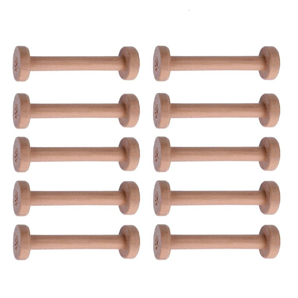 Деревянные катушки для швейных ниток, Необработанная древесина плюс лакировка