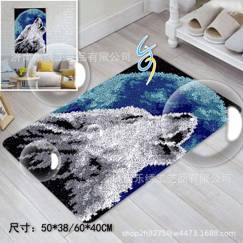 Новая в наличии секционная вышитая ковровая пряжа, вышитый гобелен, ручная работа, настенное искусство, ковер, цветная печать, сетчатый материал, комплект, поставка производителя