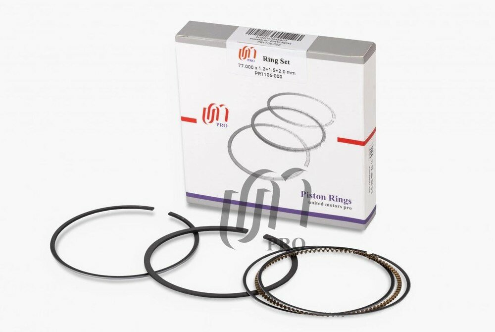 Кольца поршневые UNITED MOTORS PR1106-000 Bmw N13B16A, Mini N18B16A, Citroen 5Fs Ep6Dts D77.0, 1.2-1.5-2.0 на 1 цилиндр Umpro STD