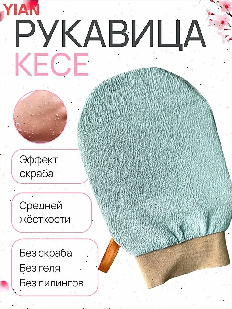 Рукавичка для пилинга - кесе / Мочалка кесе