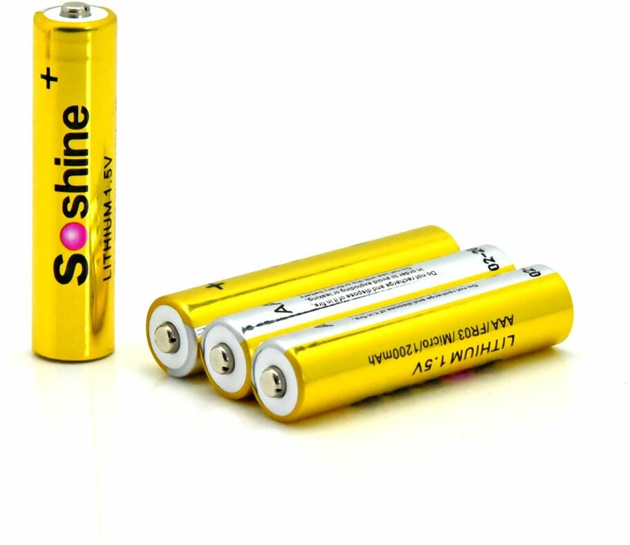 Батарейка Soshine литиевая AAA LR03 Lithium 1.5v ( 12 штук ).