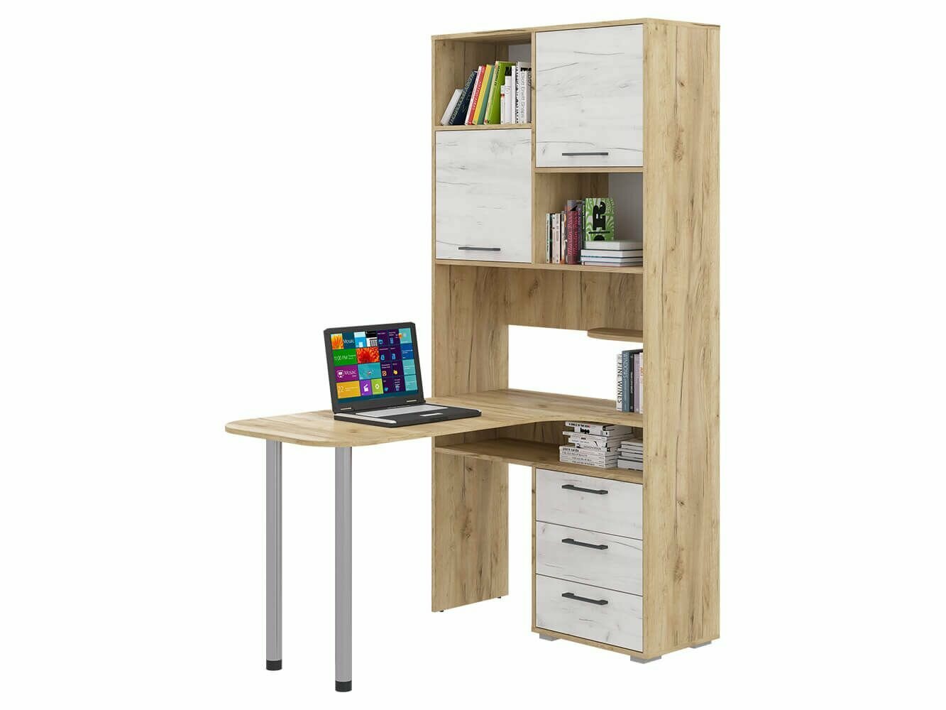 Компьютерный стол СК-61, Дуб крафт золотой/Дуб крафт светлый