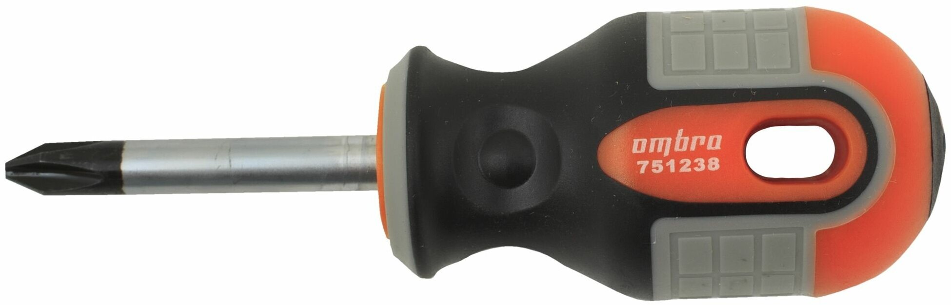 Отвертка крестовая ROUND GRIP, PH2x38 мм, 751238, Ombra