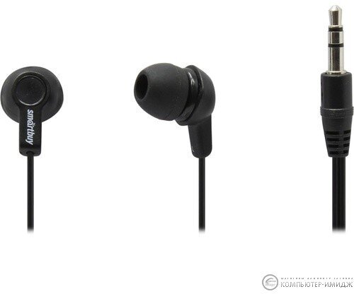 Наушники с микрофоном Smartbuy JAZZ, черные, 3 пары силиконовых вставок (SBE-700) гарнитура