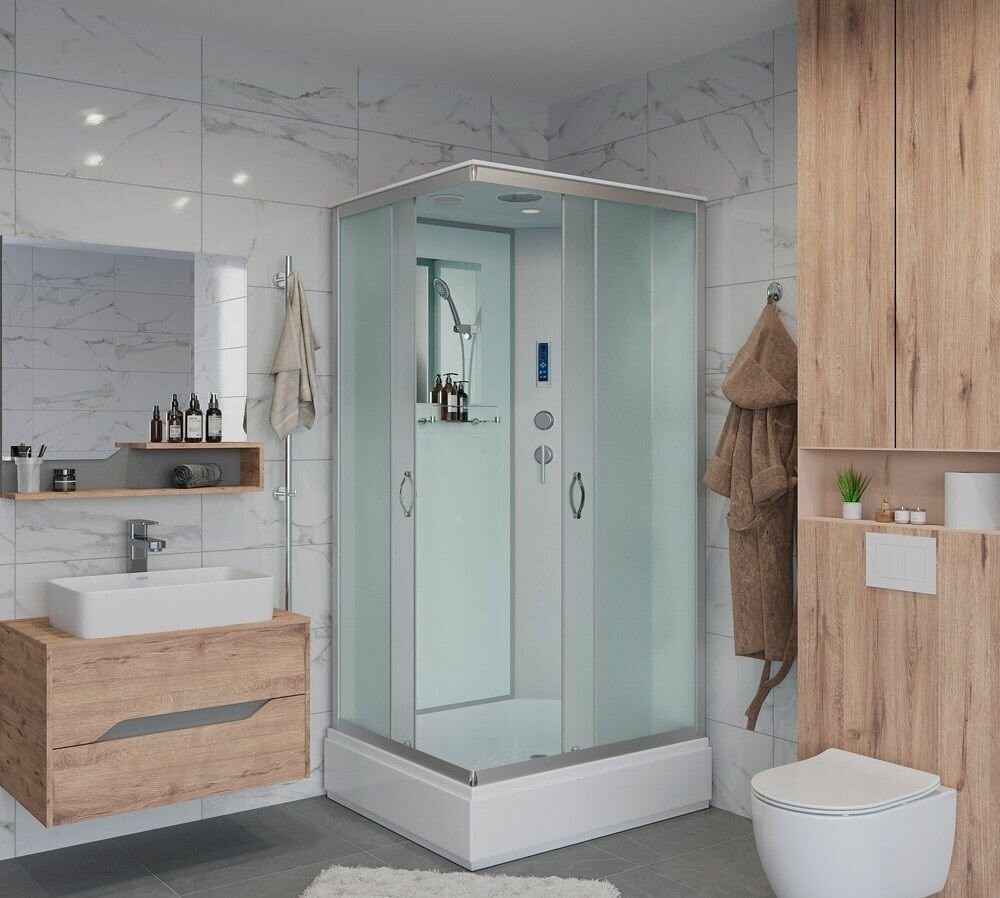 Душевая кабина Niagara NG-33974-14QP (900х700х2150) средний поддон (26см) стекло матовое