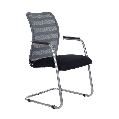 Кресло Бюрократ CH-599AV, на полозьях, сетка/ткань, серый/черный [ch-599av/32g/tw-11]