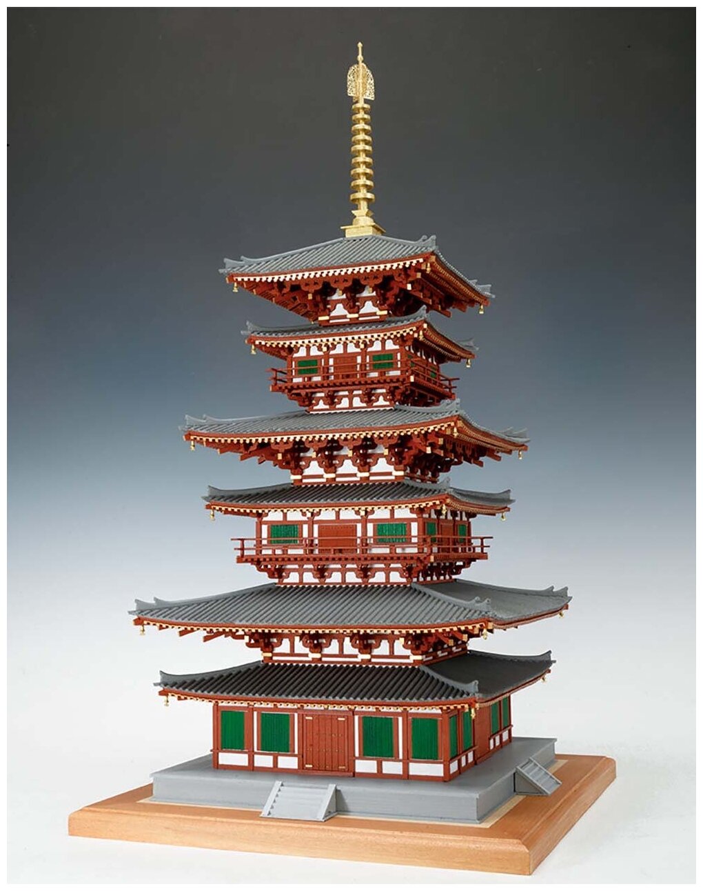 Сборная модель от Woody Joe, 3-х ярусная пагода Yakushiji (западная), 260х260х488 мм, М.1:75