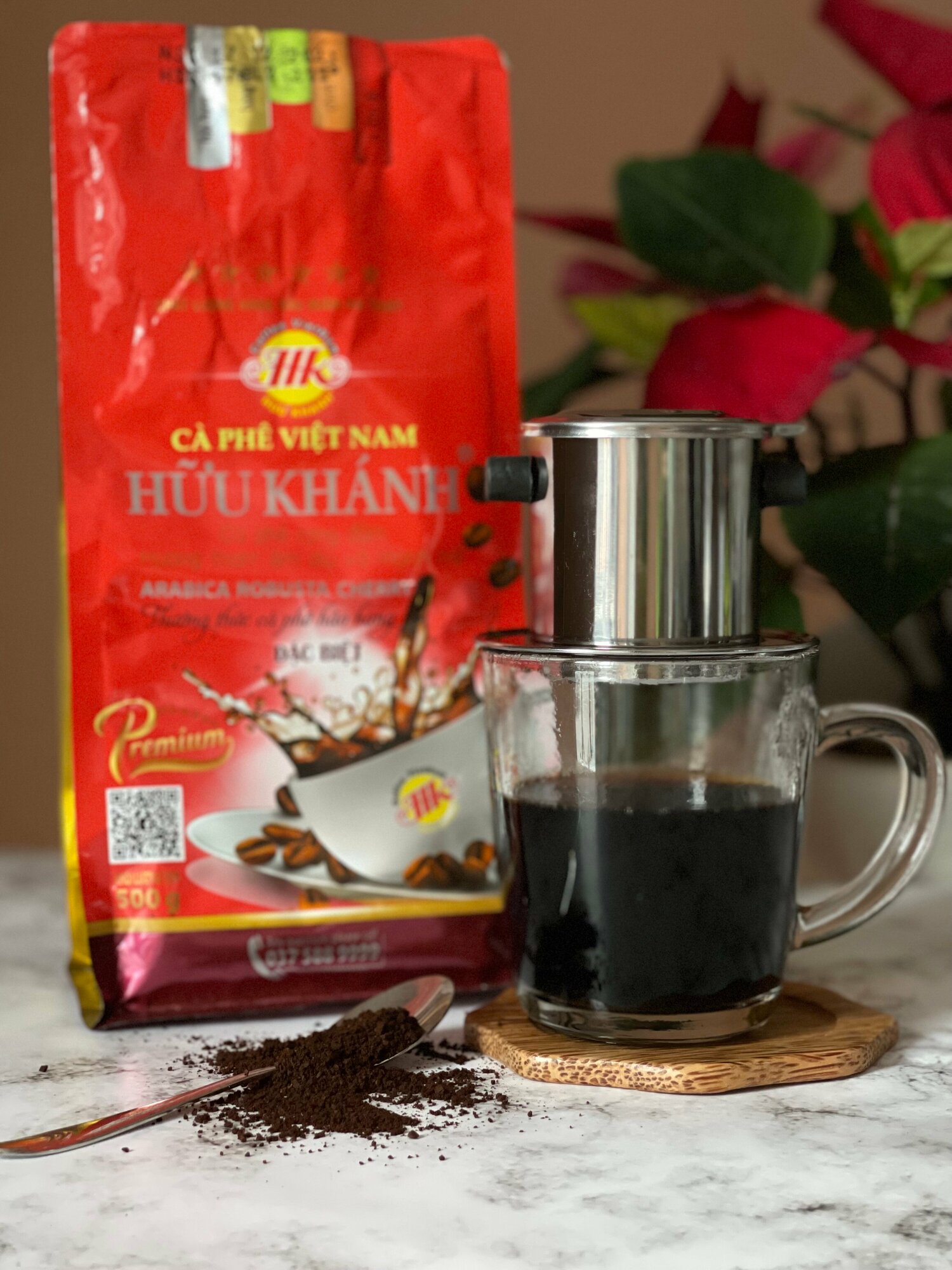 Кофе молотый HUU KHANH - Ху Кхань Красный - Премиум (red - premium) 6*, 500 г