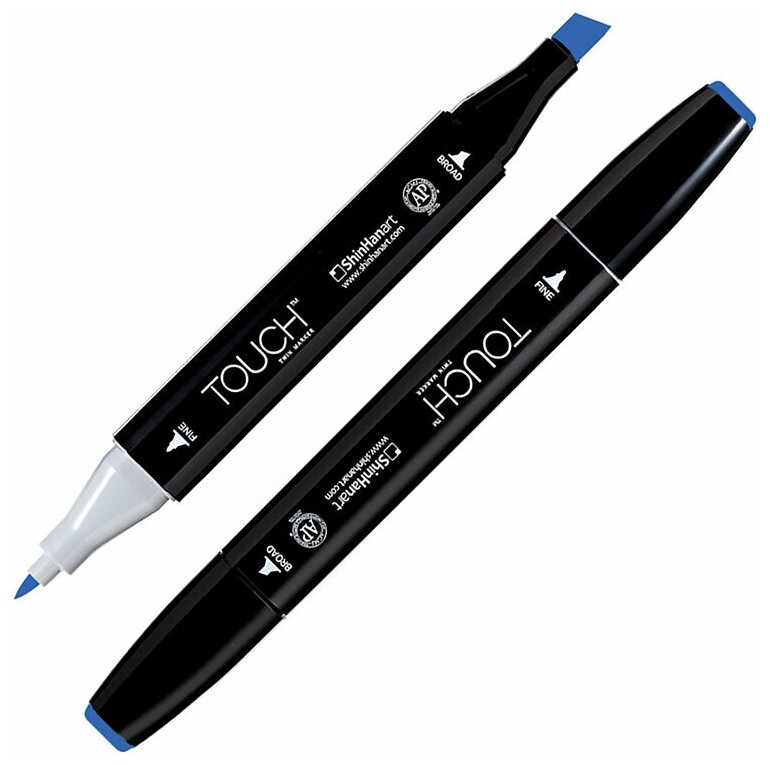 Маркер TOUCH двухсторонний на спиртовой основе 074 синий бриллиантовый