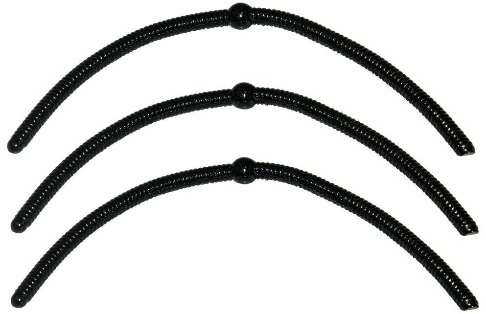 Мягкая форелевая силиконовая приманка для рыбалки TROUT EXPERT серия D-WORM BALL - доширак шарик (#DB17, 100 мм, 12 шт в банке, сыр, Чёрный)