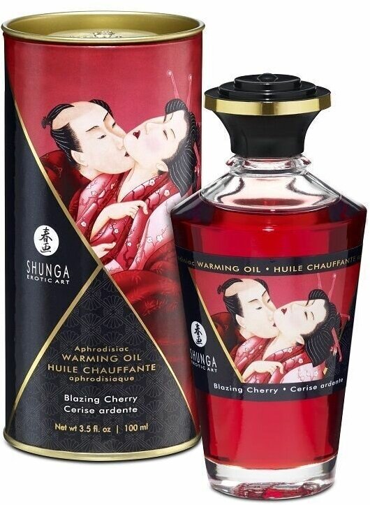 Массажное интимное масло с ароматом вишни - 100 мл