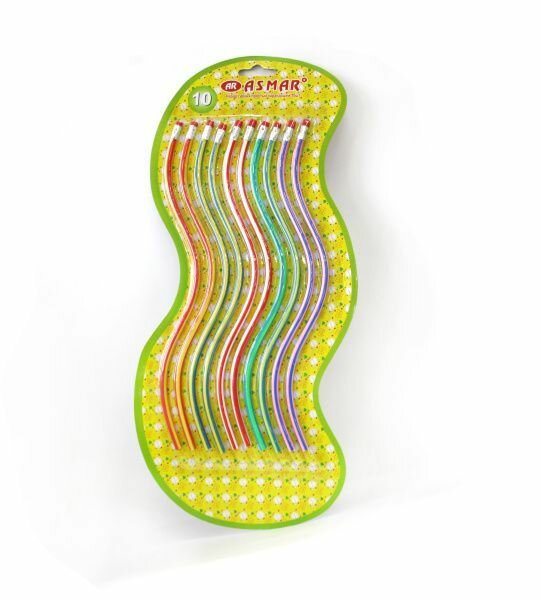 Карандаши гибкие чернографитные "ASMAR" 10 шт