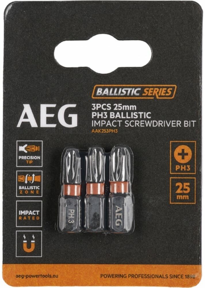 Биты ударные AAK253PH3 (3 шт; PH3; 25 мм) AEG 4932479169