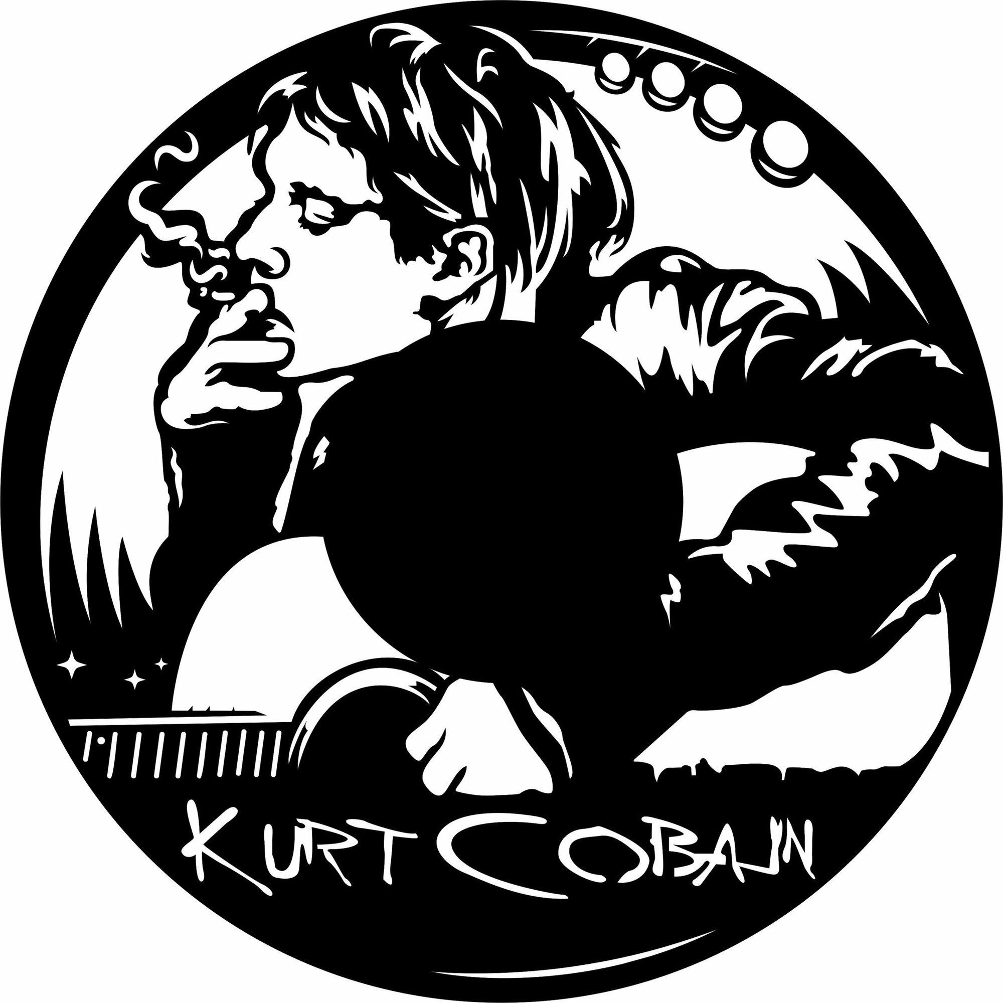 Панно на стену из виниловой пластинки Nirvana/Курт Кобейн