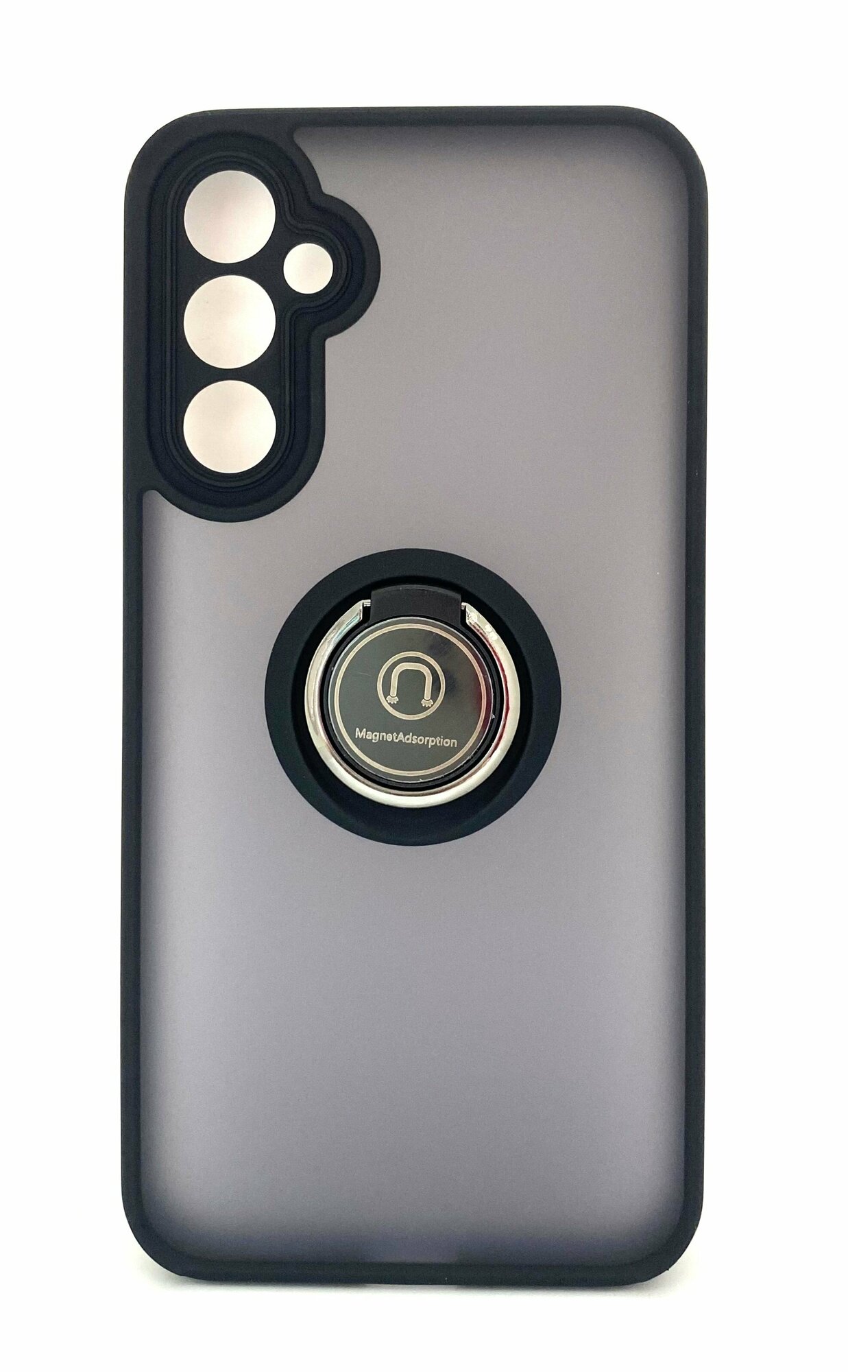 Брони чехол для Samsung A34, противоударный, с кольцом-подставкой, металлическая пластина