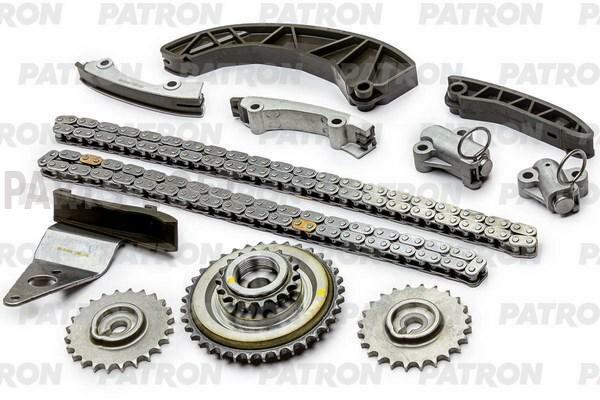 PATRON PTCK131 (243222A000 / 243352A210 / 243512A000) комплект цепи грм (цепь-2, нат-2, усп-4, шест-3) soul 1.6crdi (d4fb)