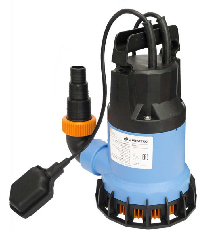 Садовый насос дренажный Джилекс 110/8 210Вт 6600л/час (в компл: переходник 25/32/40мм)