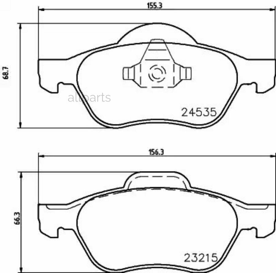 MINTEX MDB2883 Колодки тормозные дисковые передн. CLIO III (BR0/1 CR0/1) EURO CLIO III (BR0/1 CR0/1) MEGANE II (B