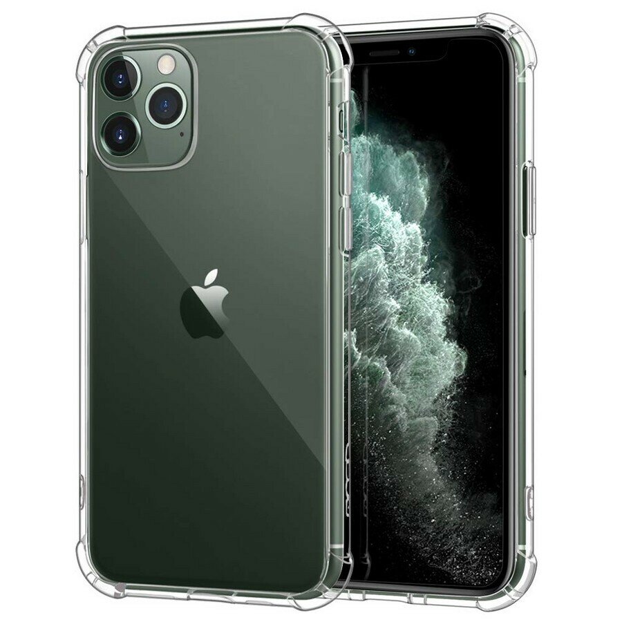 Силиконовая накладка для Apple iPhone 11 Pro с усиленными бортами прозрачный