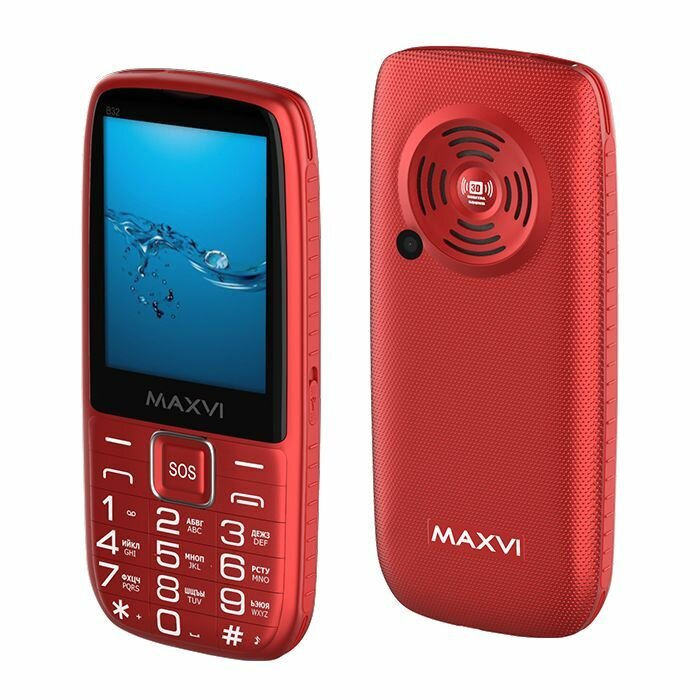 Мобильный телефон MAXVI B32, красный
