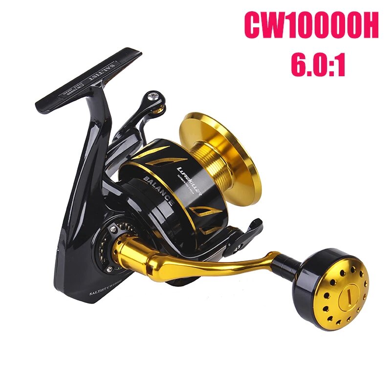 Катушка спиннинговая Lurekiller Metal Body Saltist CW3000-10000, японский бренд Saltist, CW10000H