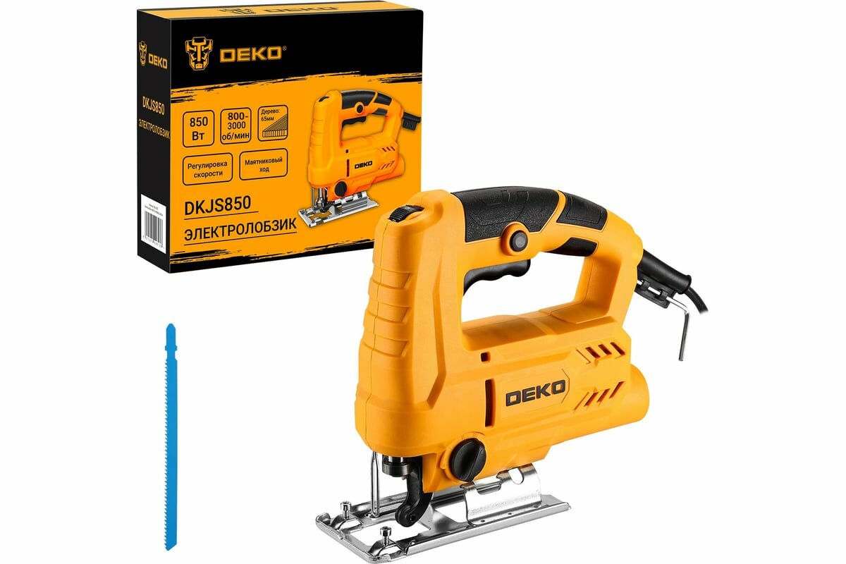 DEKO DKJS850 Электролобзик 850 Вт 063-4187 для резки дерева и металла с углом подошвы
