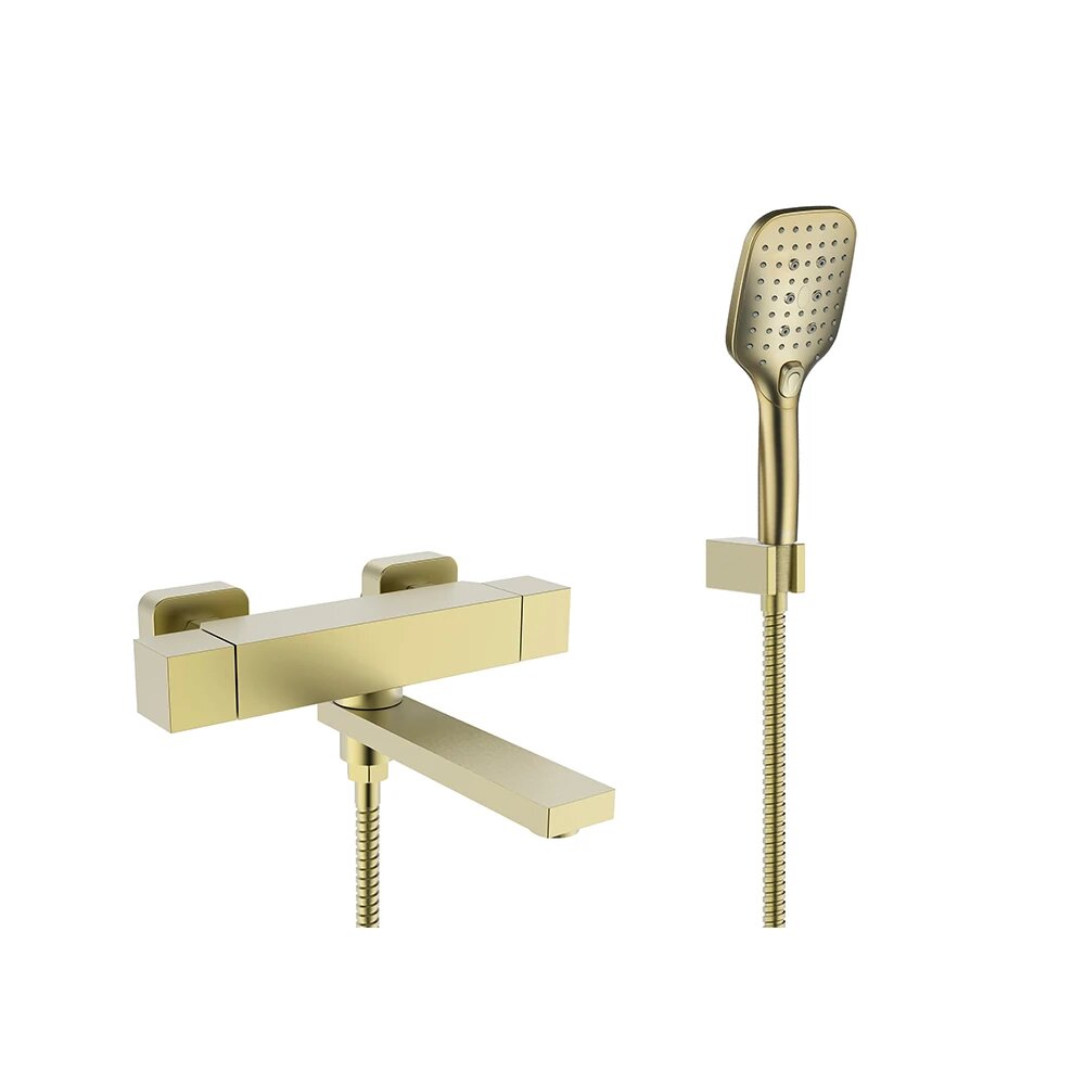 Смеситель для ванны с термостатом Vieir V393533-S матовое золото