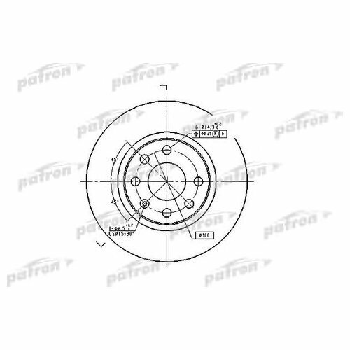 Тормозной диск передний Patron pbd1625
