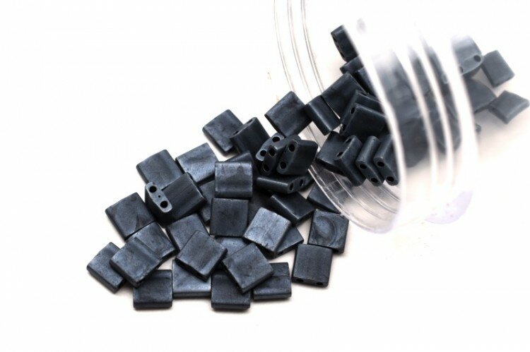 Бисер японский MIYUKI TILA #2001 сине-серый, матовый металлизированный, 5 грамм