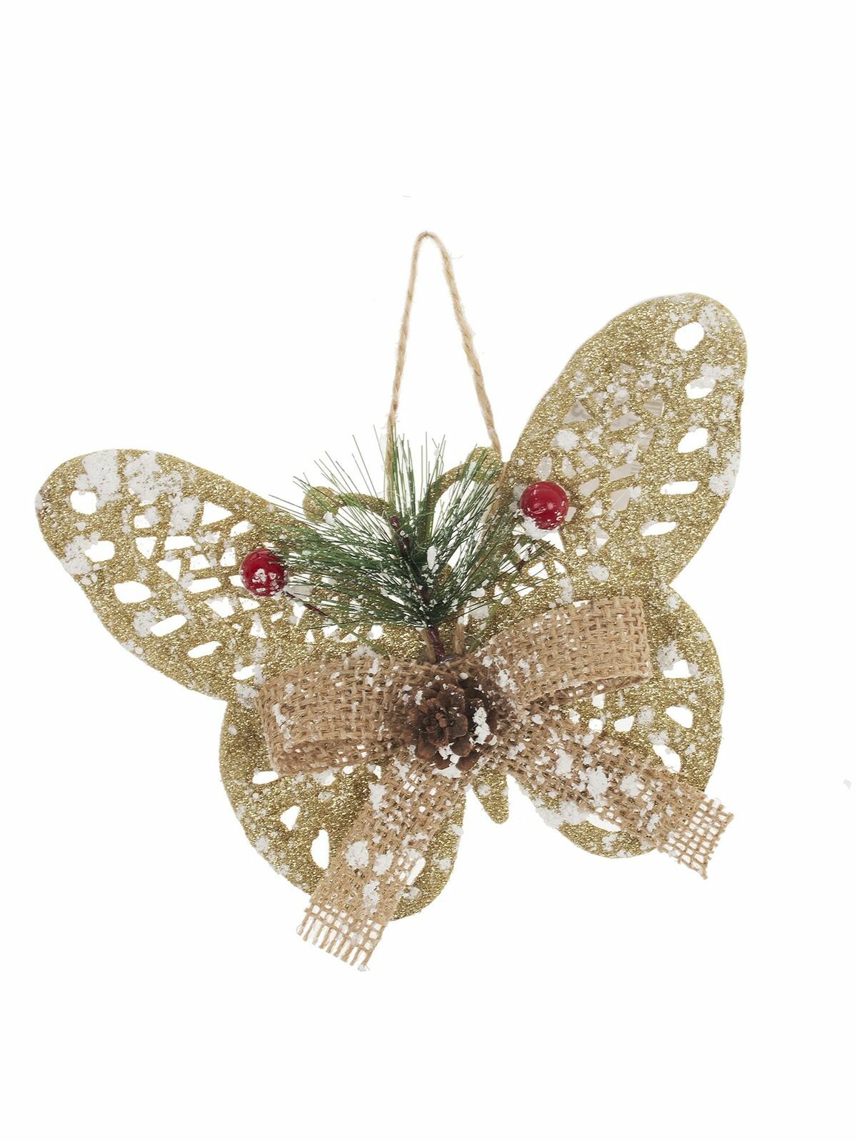 Елочная игрушка Бабочка 15 см