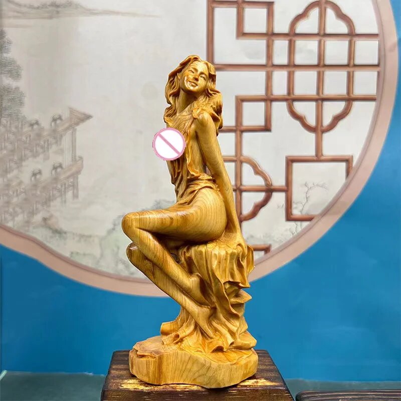 Статуя богиня кипариса QIANFANEIVES из дерева