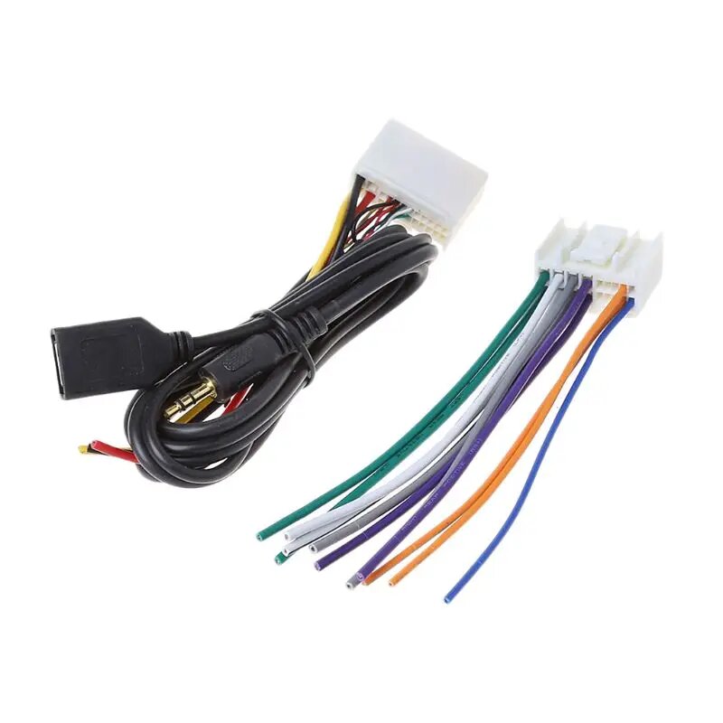 Автомобильные кабели аудио CD стерео адаптер электропроводки с USB/AUX (3,5 мм) разъем для hyundai IX35/Elantra/Santa Fe/Sonata