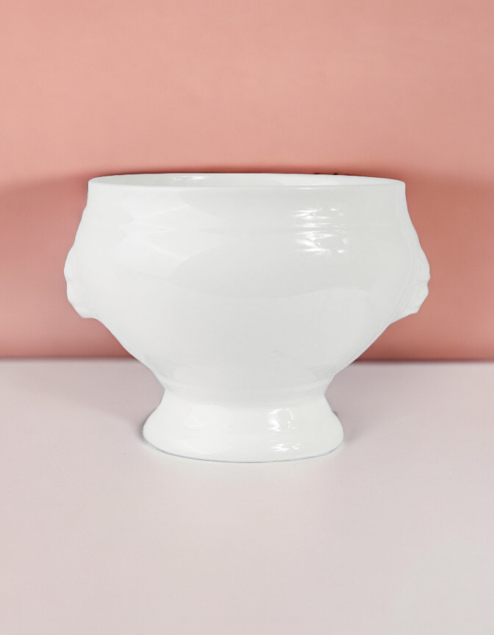 Чашка бульонная Kunstwerk Лион 400мл, 120х100х95мм, фарфор, белый