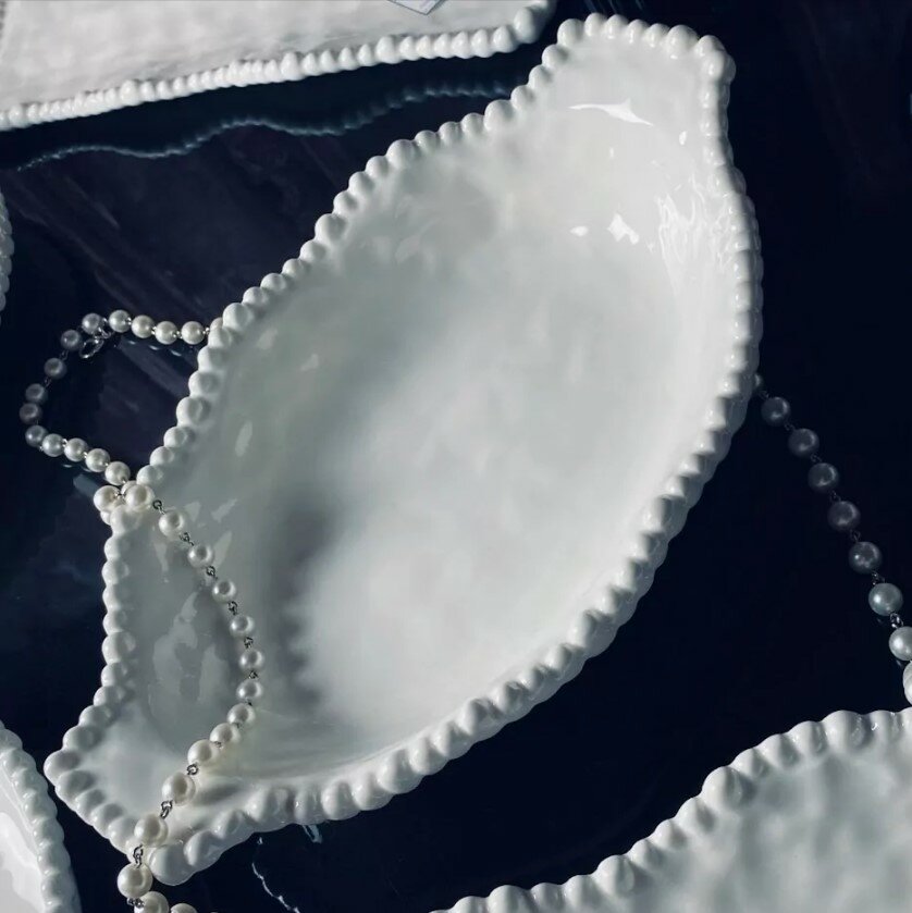 Овальное блюдо 32,5х20,5х7см с ручками маринет Фарфор 305-255 118-305-255