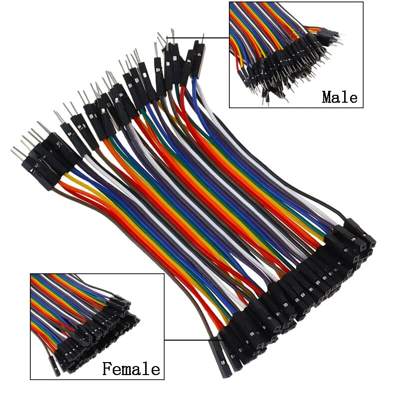 Dupont кабель для Arduino 40Pin 10см 15см 20см 30см 10PIN, 10CM, Male to Female