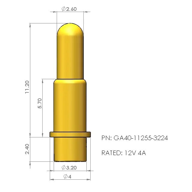 Pogo Pin разъем RTLECS XA 4A 5A 10A 15A 25A 2PCS, GA40-11255-3224 4A