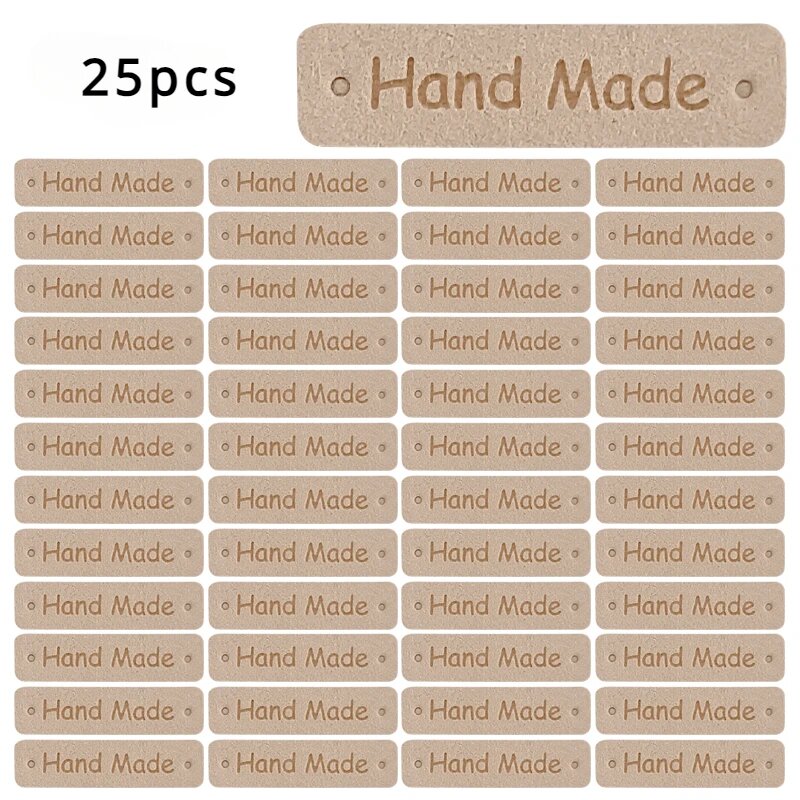Кожаные этикетки для одежды 25/50 шт 25pcs G