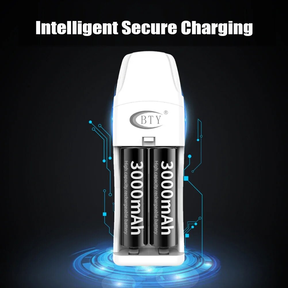 Интеллектуальный USB-зарядник для аккумуляторов Ni-MH/Ni-CD AA/AAA