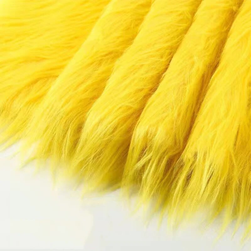 Искусственный мех лента 5*180 см Желтый, 02