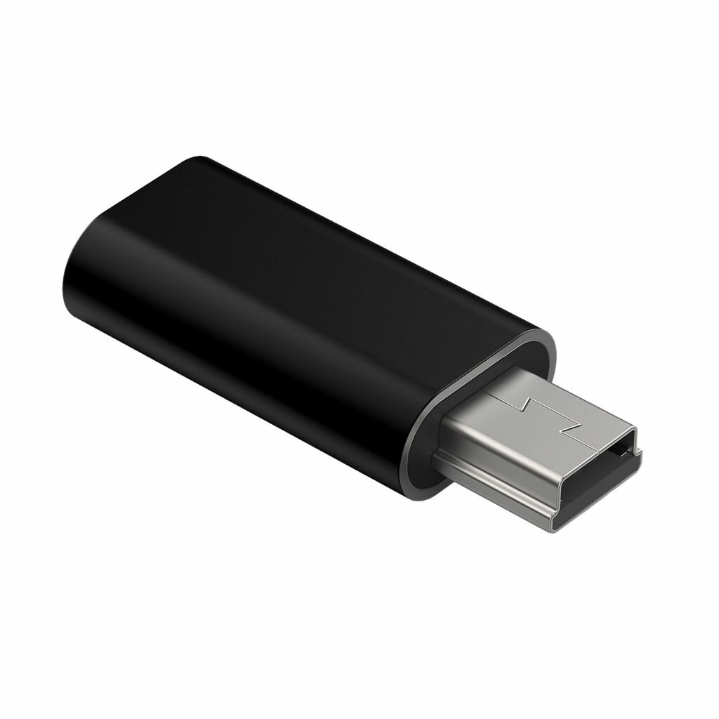 Адаптер Type C Female на Mini USB Male - черный