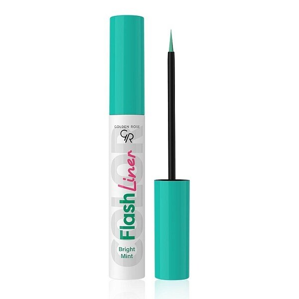 Подводка для глаз цветная Golden Rose Eyeliner Flash Liner Colored цвет Bright Mint Яркий цвет и ультратонкий кончик