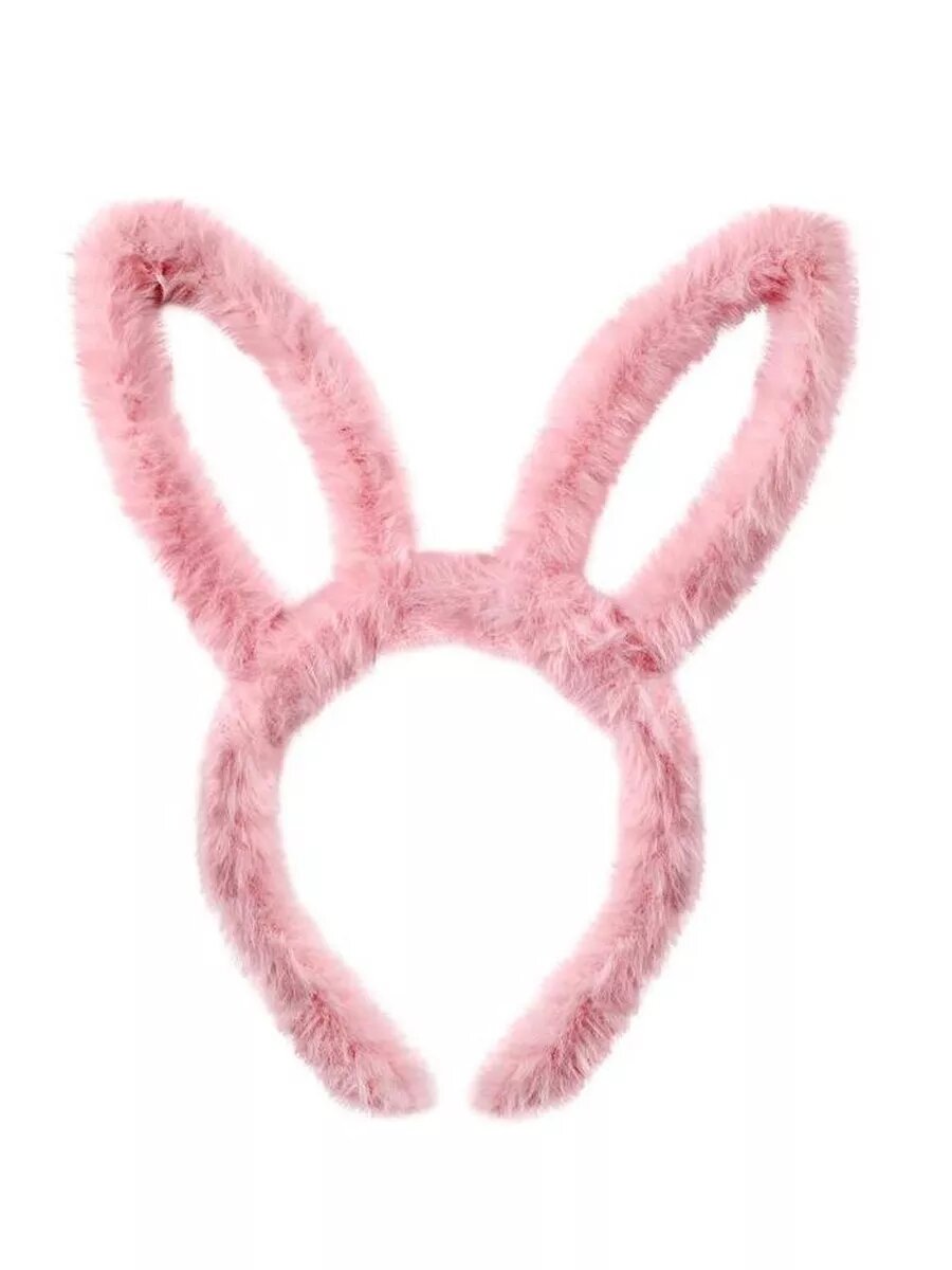 Ободок СмеХторг "Зайчик", с ушками, розовый, светящийся, плюш, пластик
