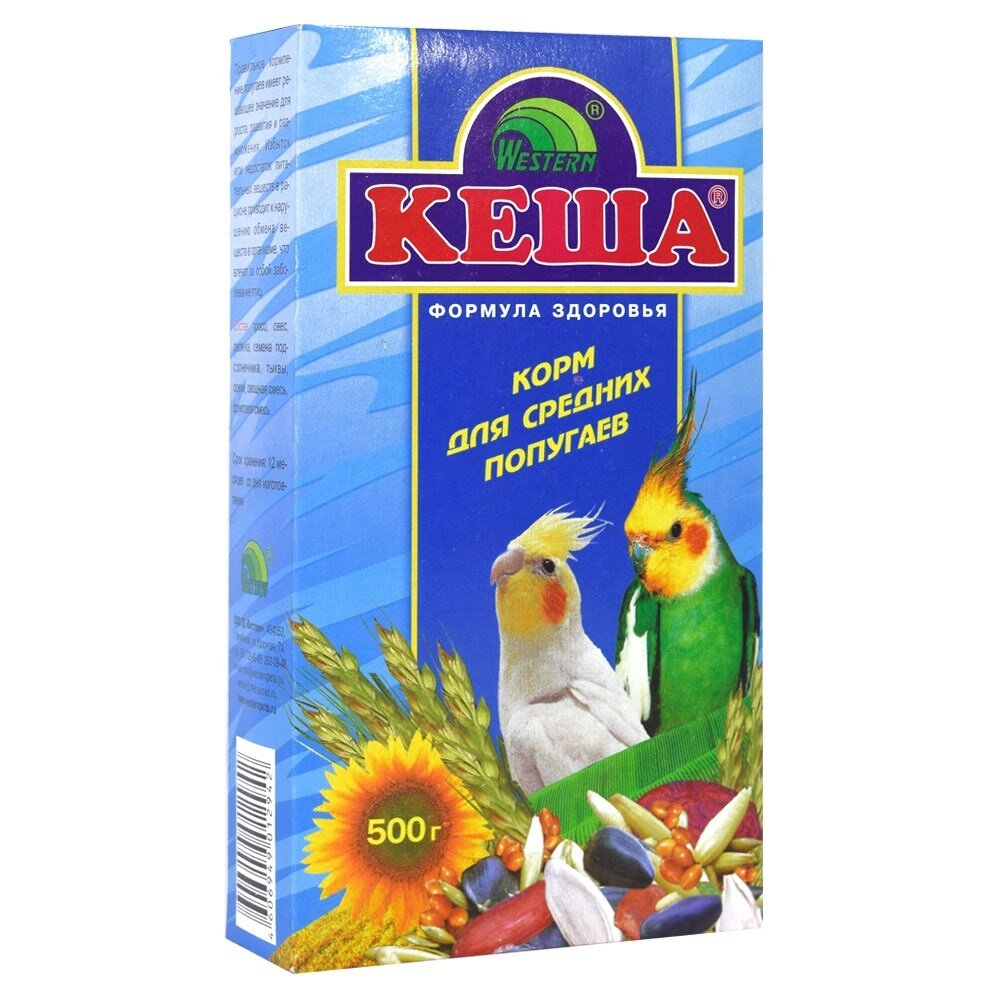 Корм для попугаев средних 500г кеша/50