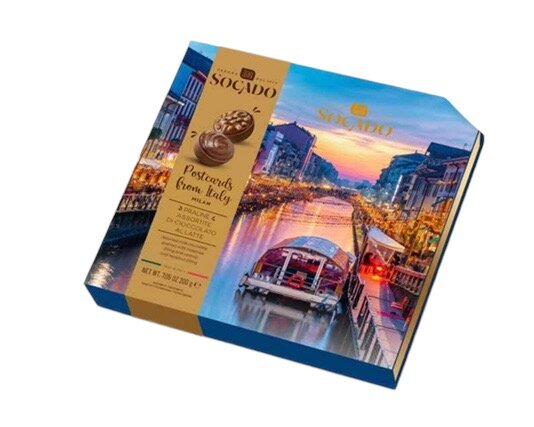 Конфеты SOCADO ассорти из мол. шок. "Милан" /картон/ 200г