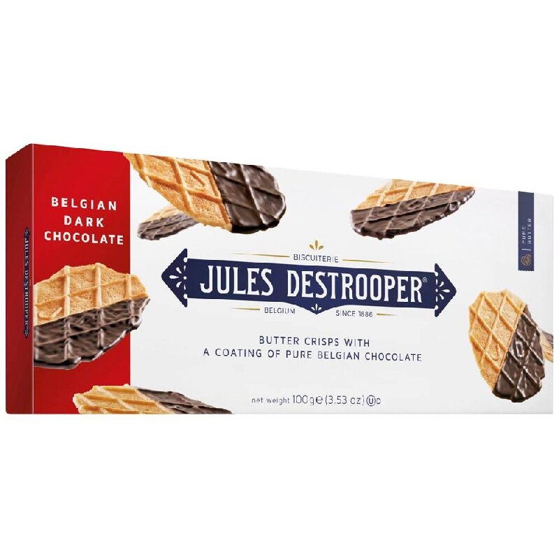 Печенье JULES-DESTROOPER "Butter Crisps" с темным шоколадом, 100г
