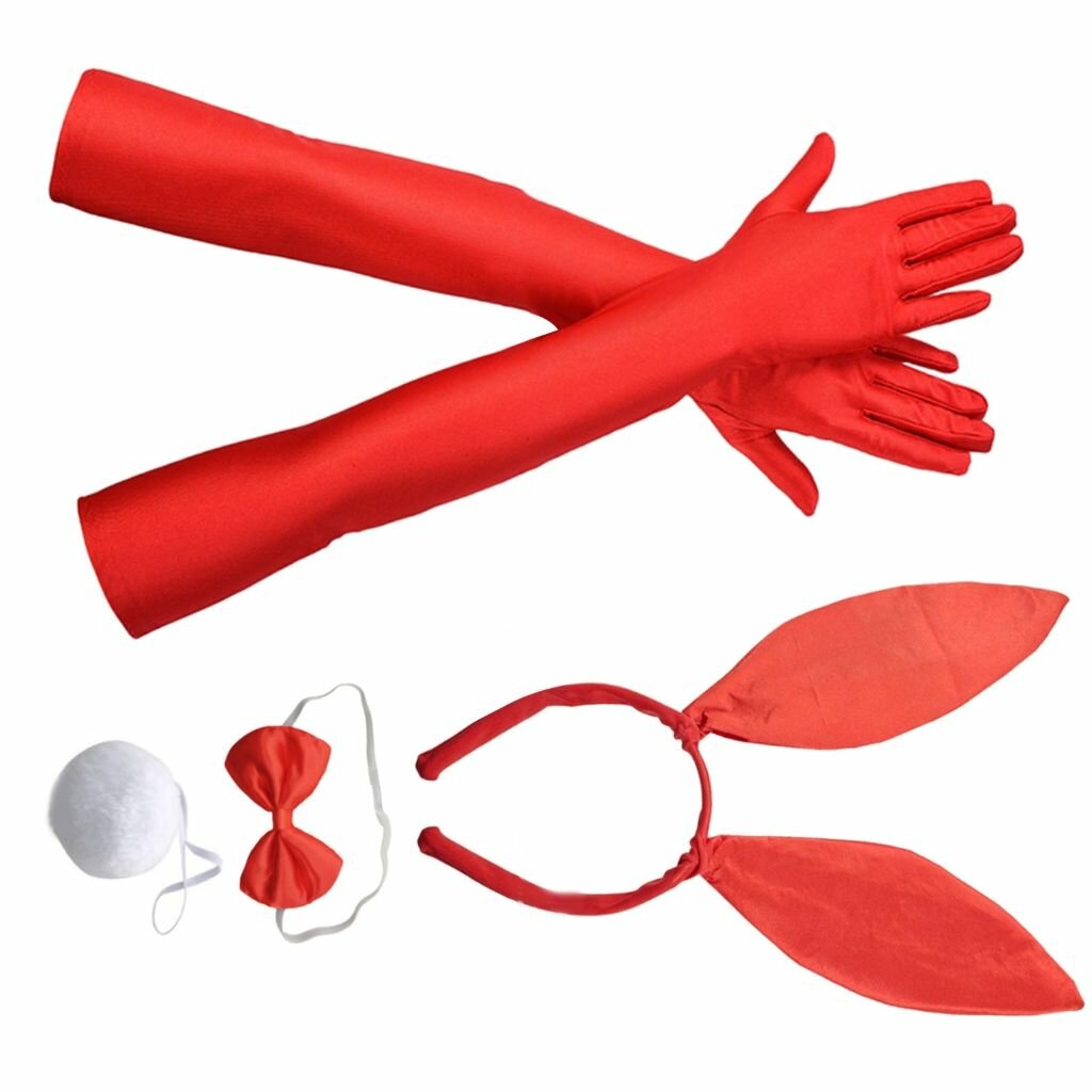 Аксессуар для Пасхи, Комплект повязки на голову девочки-кролика-Красный