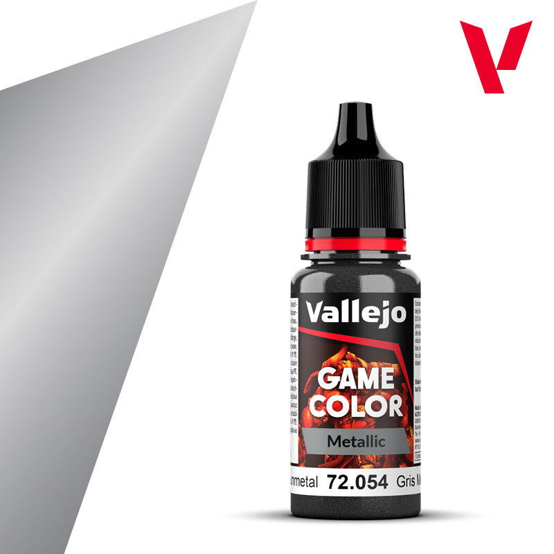 Краска 72054 Vallejo серии Game Color Gunmetal (Темный Оружейный Металл) 18ml