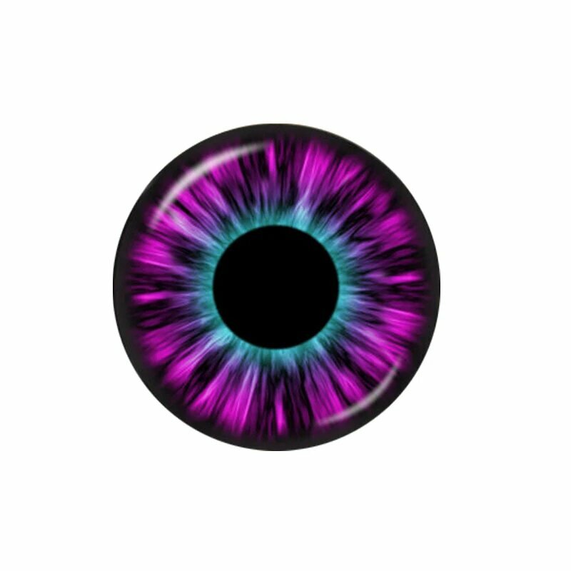 Стеклянные кабошоны для бижутерии 10 шт. Фиолетовый, 12 мм, H